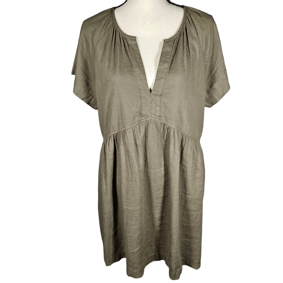 Universal Thread | Dresses | Universal Thread Short Sleeve V Neck Linen ...